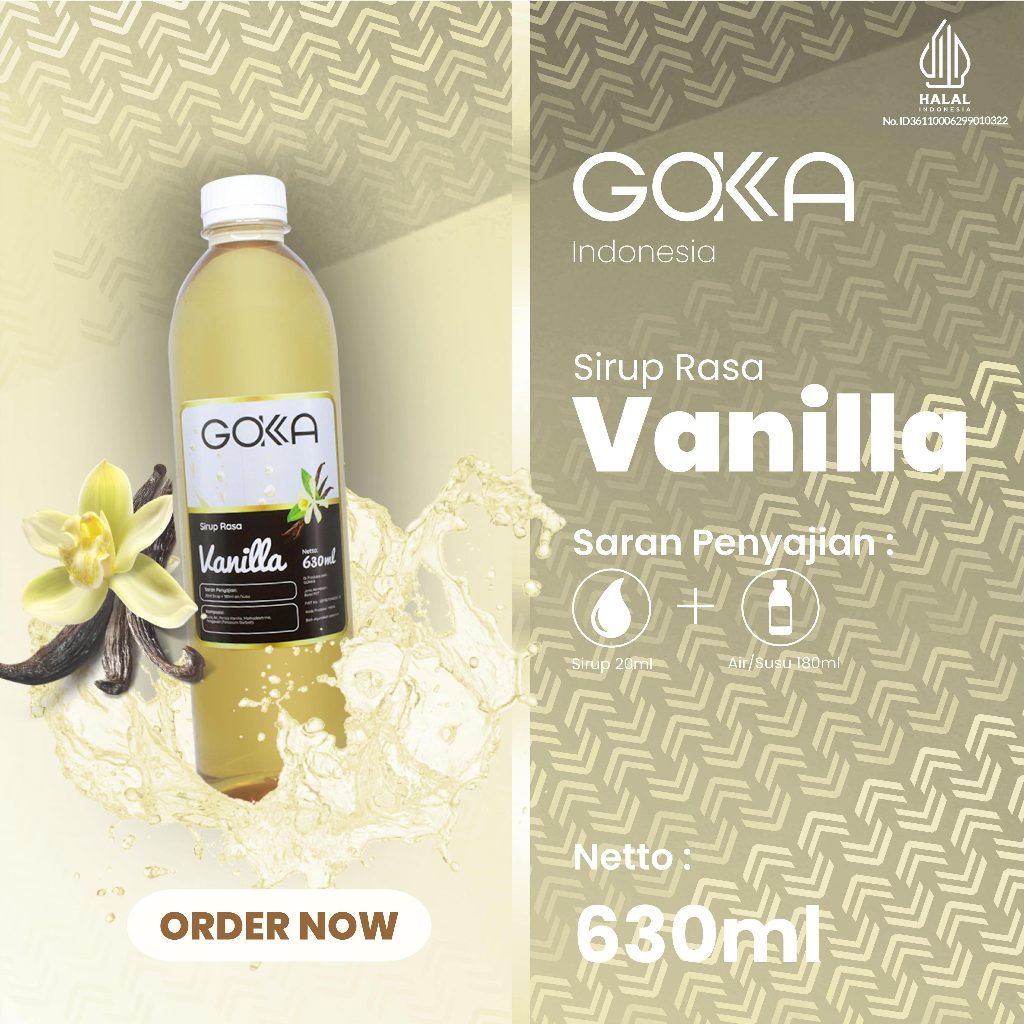 Jual Sirup Gokka Rasa Vanilla / Minuman Syrup Gokka Rasa Vanilla 630ml ...