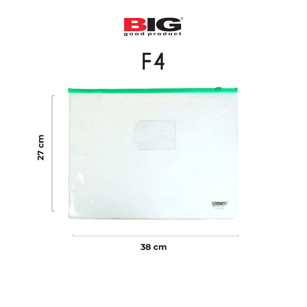 Jual Pocket File Zipper Folder File Plastik Transparan Name Tag BIG PO ...