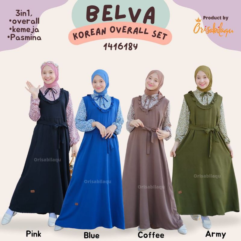 Jual 14-18T Belva Korean Overall Set by Orisabilaqu (zainkids official ...