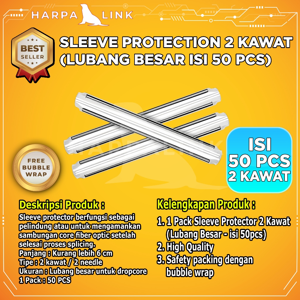 Jual Sleeve Protector FO 2 Kawat (Isi 50 Pcs / Pack) Protection Sleeve ...