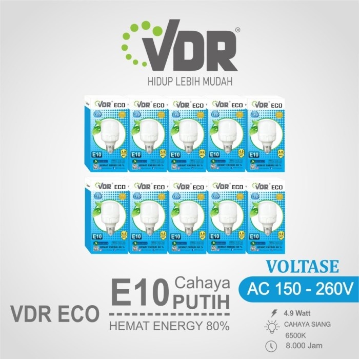 Jual PAKET ISI 10 PCS VDR ECO LAMPU LED 10 WATT | Shopee Indonesia