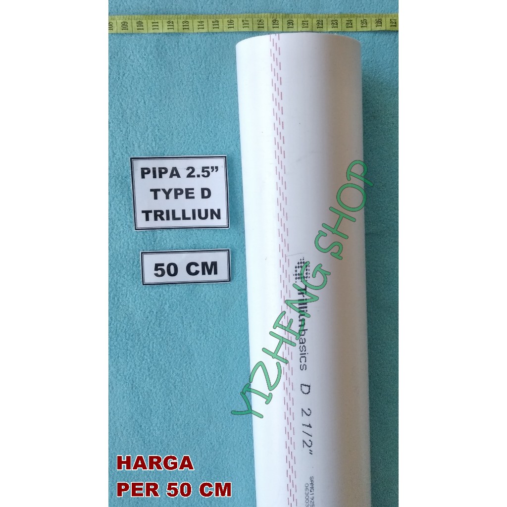 Jual Pipa PVC 2,5 INCH D TRILLIUN PUTIH 50CM | Shopee Indonesia