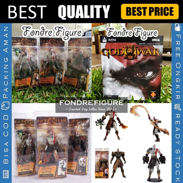Jual NECA KRATOS FLAMING BLADES ATHENA ARES GOLDEN ARMOR MEDUSA GHOST ...