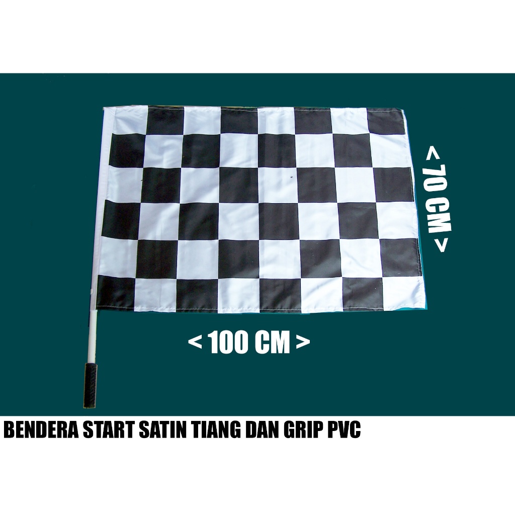 Jual Bendera Start Finish Balapan Hitam Putih ukuran Besar 100 cm x 70 ...
