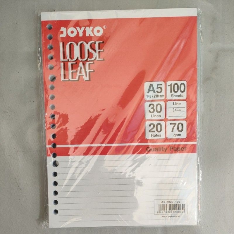 Jual Joyko Loose Leaf A5 isi 100 lembar | Shopee Indonesia