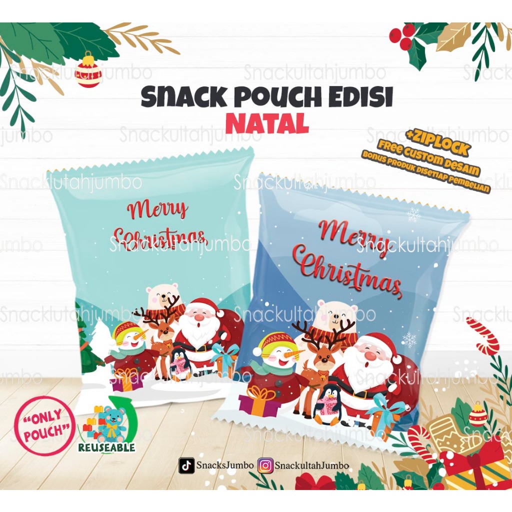 Jual Snack pouch natal | READY STOCK Hampers Natal | Langsung Kirim ...