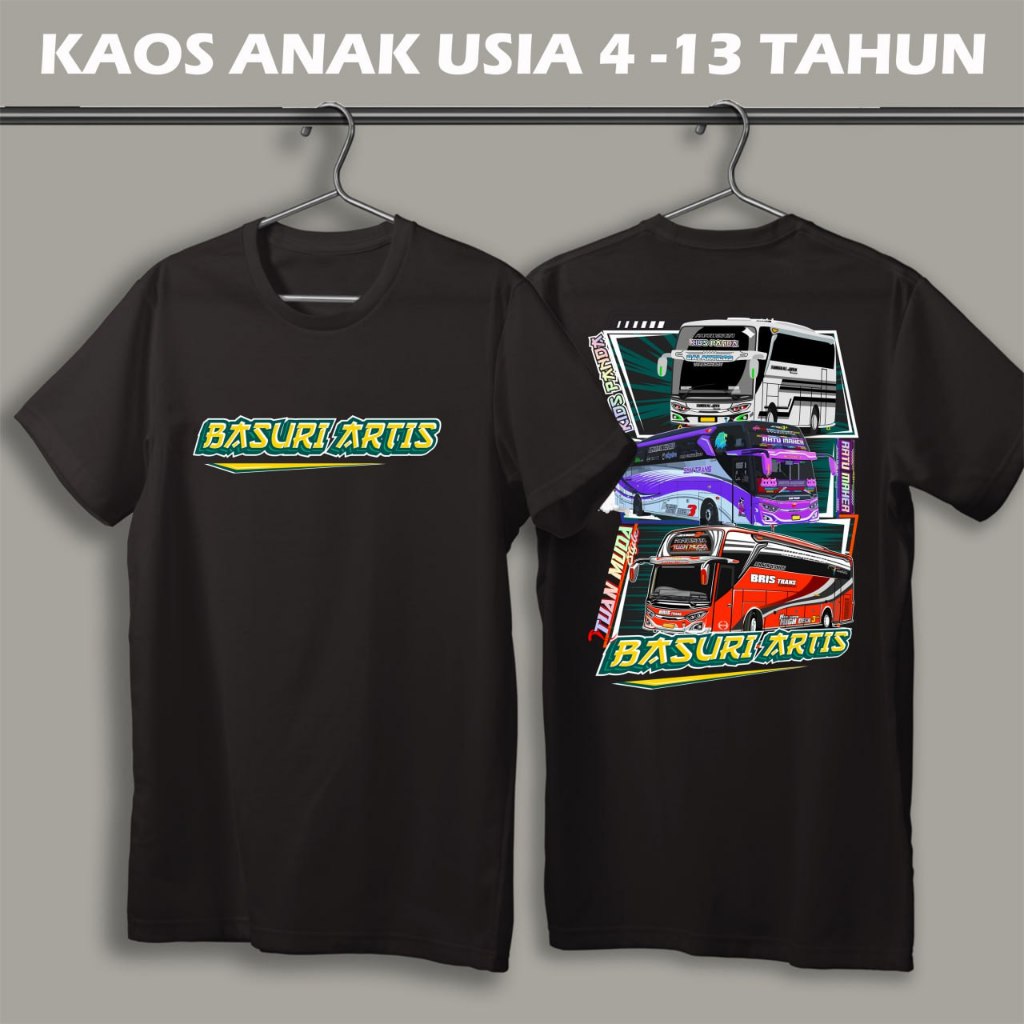 Jual kaos bus anak basuri astis tuan muda kidspanda baju bis telolet terbaru usia2-13 tahun ...
