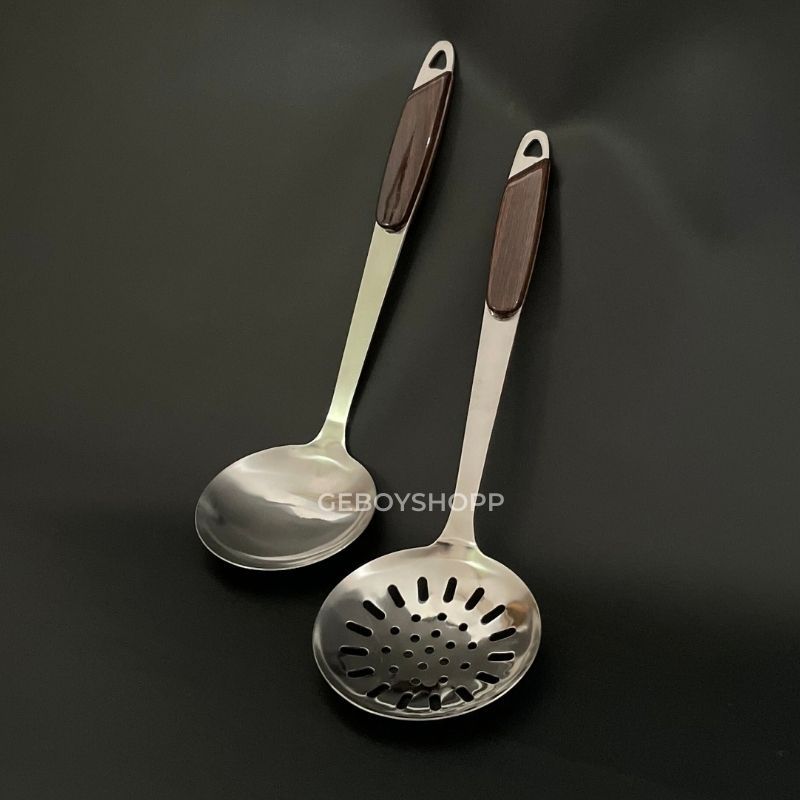 Jual Irus / Sendok Sup Sayur / Centong Sayur Stainless Steel Gg Cokelat ...