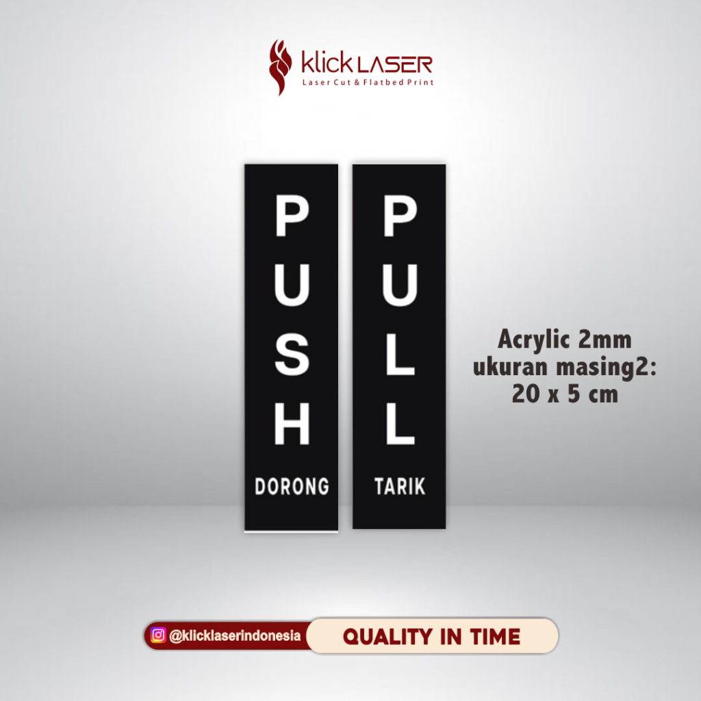 Jual Akrilik Sign Board Pintu Push & Pull | Shopee Indonesia