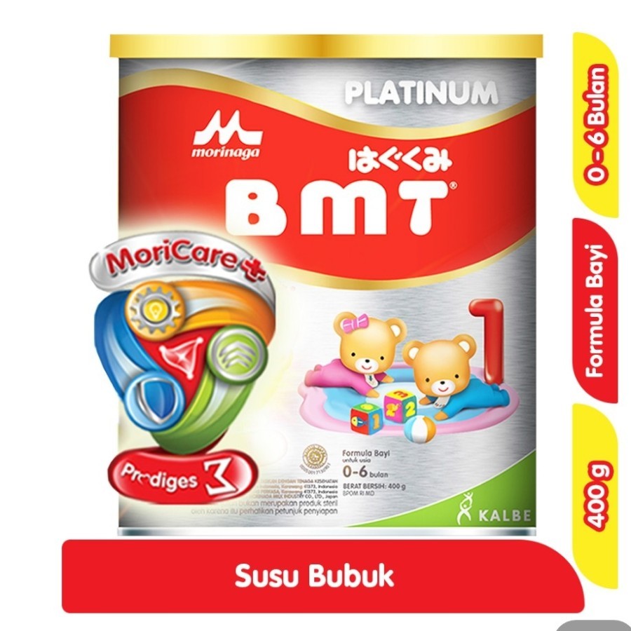 Jual morinaga BMT 1 Platinum Susu Formula Bayi 0-6 Bulan Plain 400 g | Shopee Indonesia
