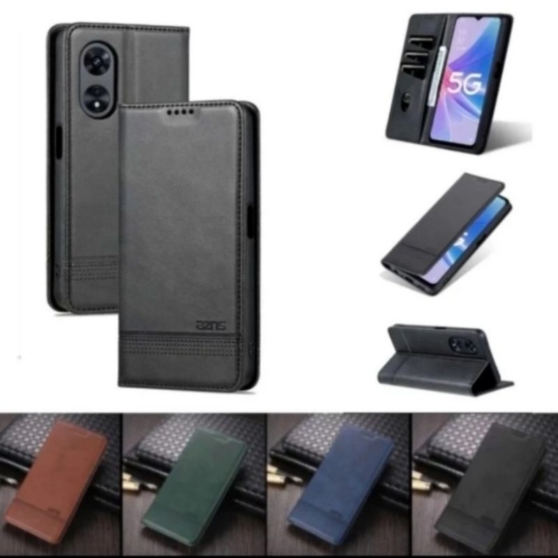 Jual Case Oppo A58 4G flip Case permium wallet Cover Leather casing ...
