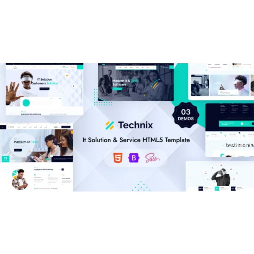 Jual Bootstrap 5 - Technix v1.0 Technology & IT Solutions Web Template ...