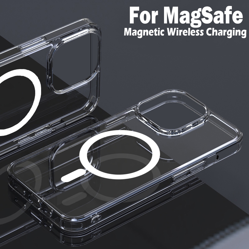 Jual MagSafe Case iPhone 15 Pro Max 15 Pro 15 Plus 15 Series Clear ...