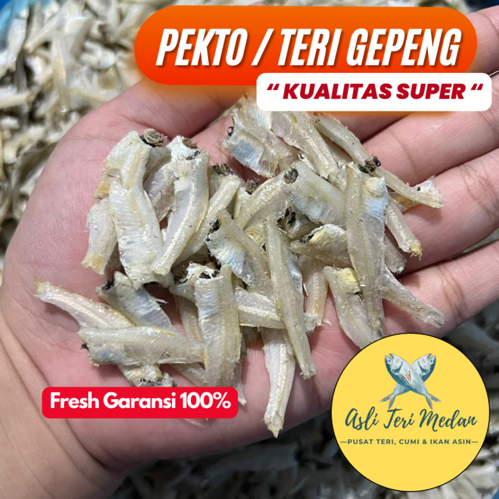 Jual Ikan Teri Pekto Medan / Teri Gepeng Super 100gr 250gr 500gr ...
