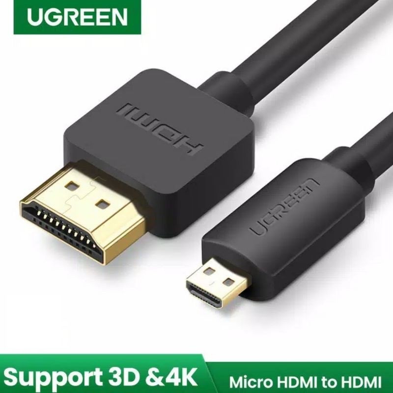 Jual UGREEN Kabel Micro HDMI to HDMI Support 4K ORIGINAL 1m 1.5m 2m 3m | Shopee Indonesia