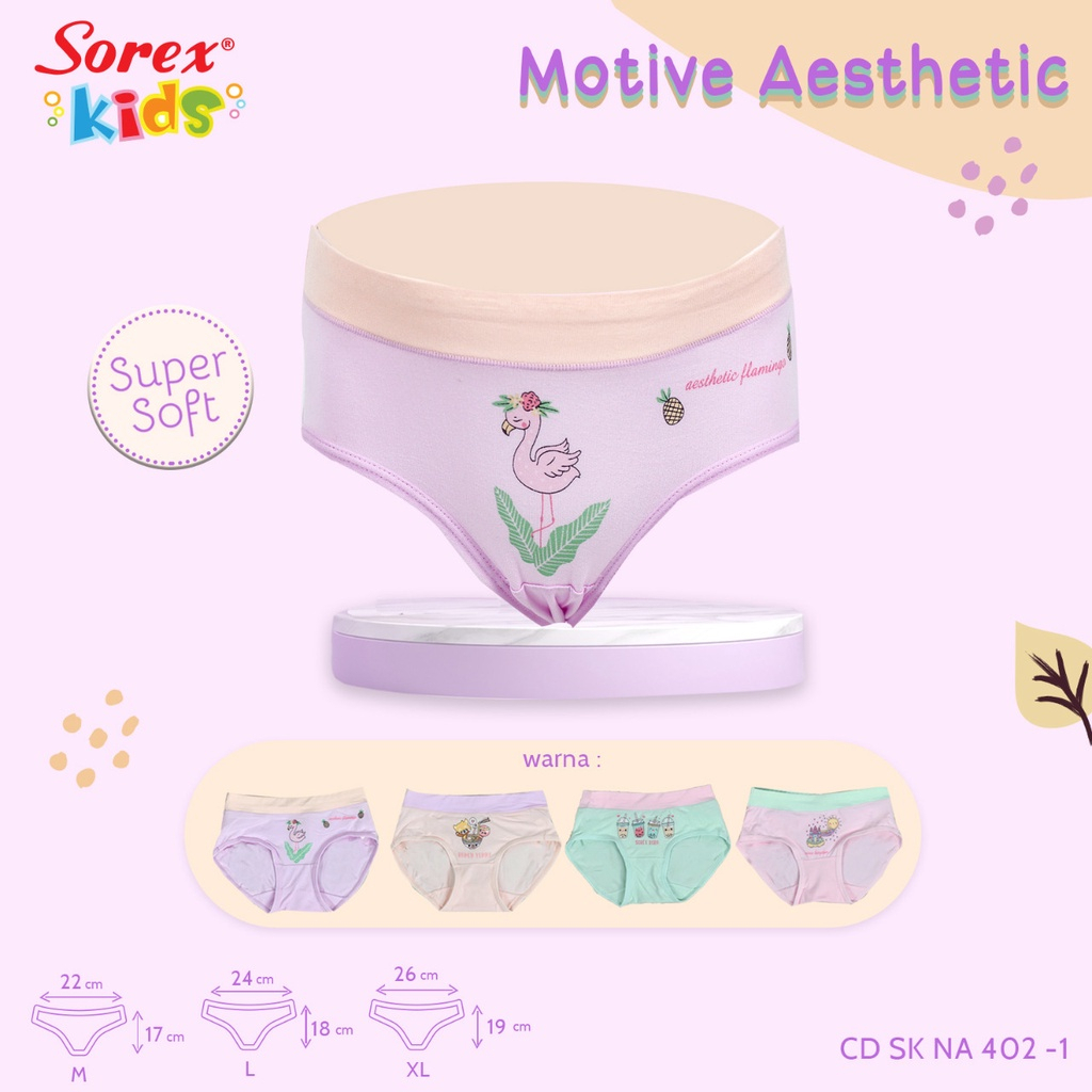 Jual Isi 6 Cd Sorex Kids NA 402 Super Soft Celana Dalam Anak Perempuan Sorex NA402 Segitiga ...