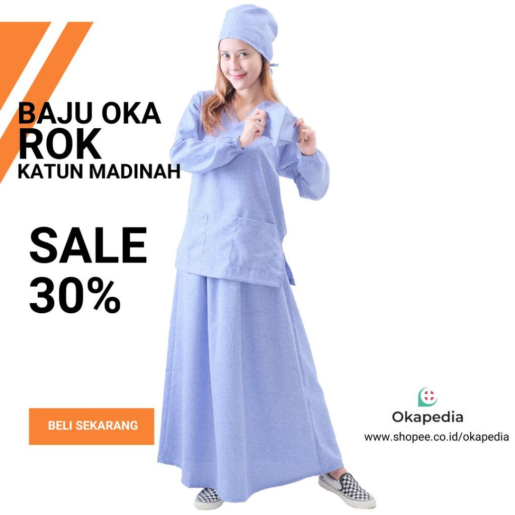Jual Baju oka model rok bahan katun madinah | Shopee Indonesia