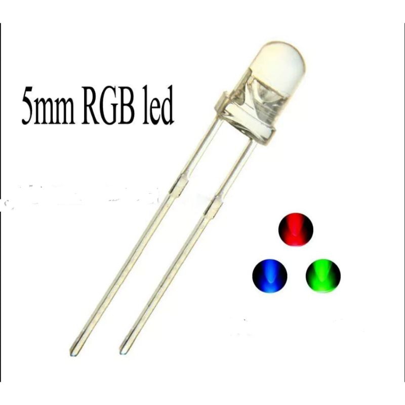 Jual LED 5mm RGB 3 warna merah hijau biru | Shopee Indonesia