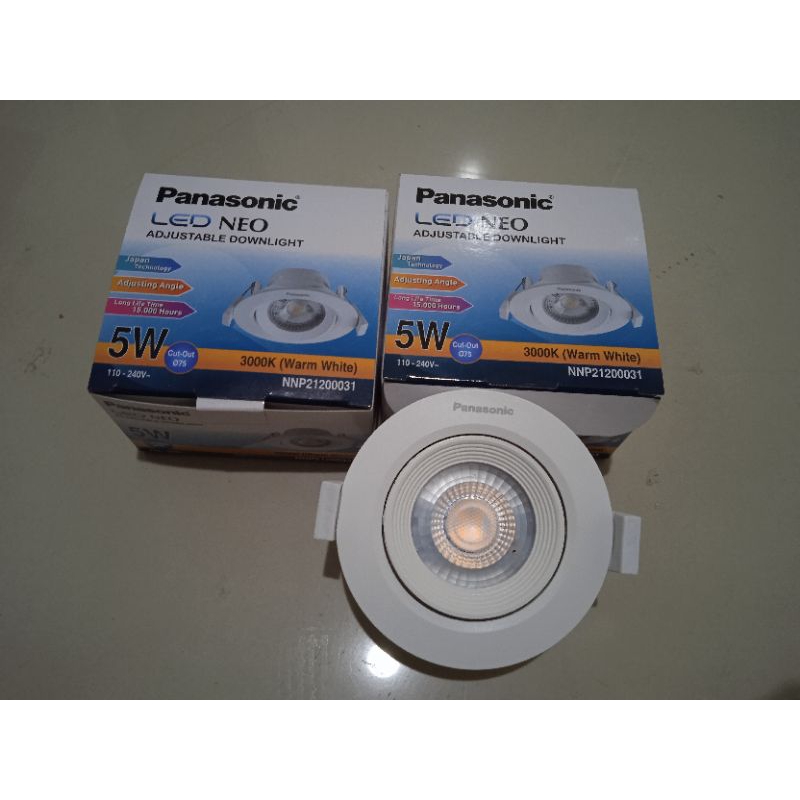 Jual Lampu LED Panasonic Neo 5 watt downlight adjustable warm white ...