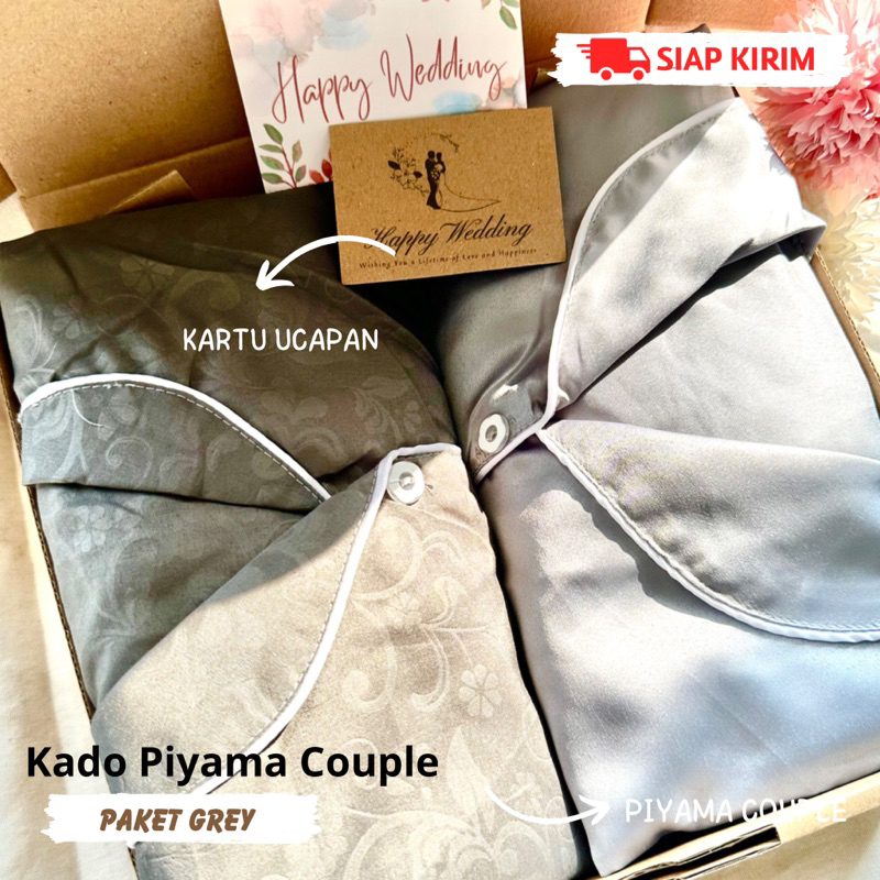Jual 𝐁𝐘 𝐀𝐃𝐈𝐍𝐃𝐀 Hampers Wedding Piyama Couple Set | Kado Pernikahan ...