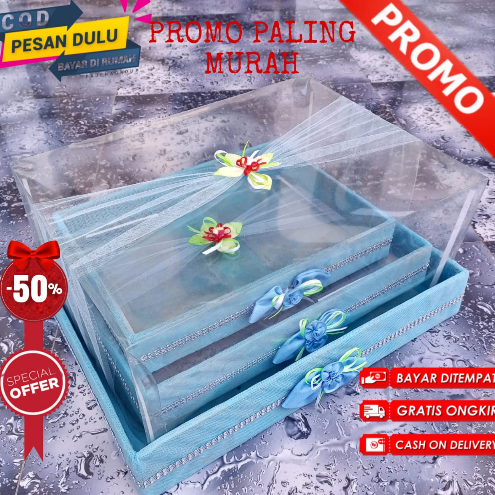 Jual Motif Terkini.. Kotak Seserahan Pernikahan Set Lengkap Isi 4 Box Hantaran Parcel Mika WFI ...