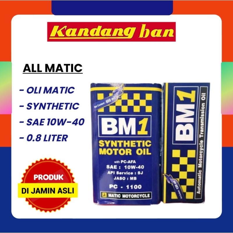 Jual PAKET OLI MATIC BM1 10W-40 0.8L+ OLI GEAR BM1 120 ML | Shopee ...