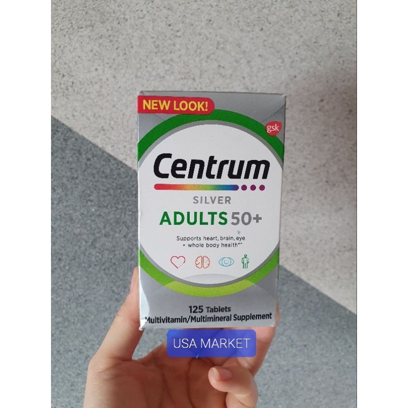 Jual Centrum Silver Adults 50+ Multivitamin Multimineral Senior 125 ...