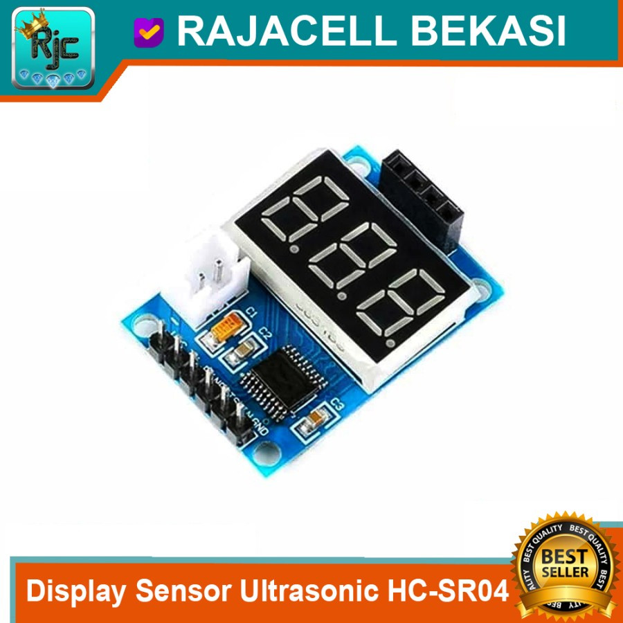 Jual Display Sensor Jarak untuk sensor Ultrasonic HC-SR04 + Serial Data ...