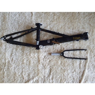 Jual Frame set Fnhon Monsoon Black Gold Hitam Emas Discbrake 20 22 inch ...