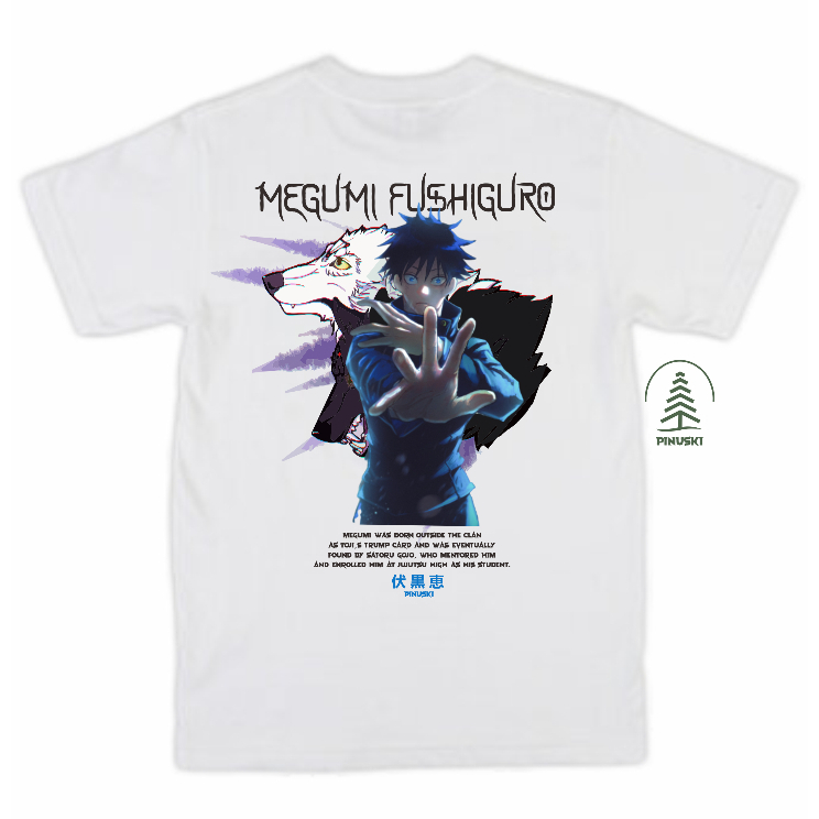 Jual PINUSKI Kaos Distro Anime Jujutsu Kaizen Megumi Fushiguro Free ...