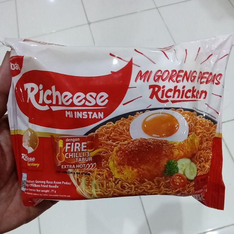 Jual Mahbubah - Nabati Richeese 77 g Mi Instan Goreng Rasa Ayam Pedas ...