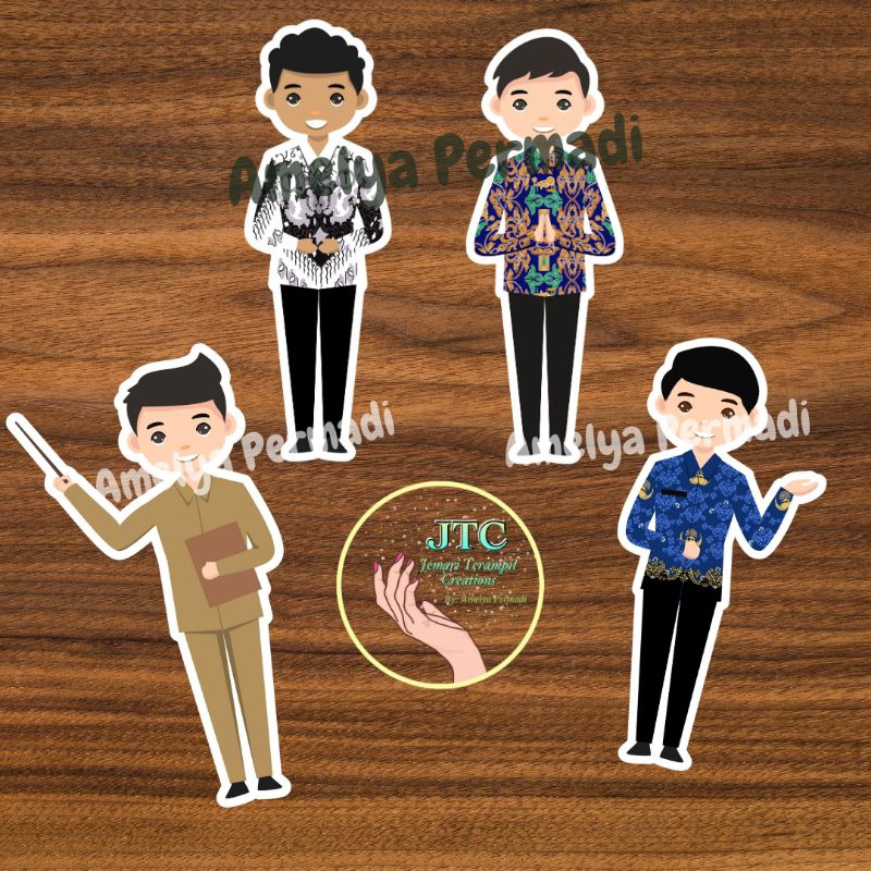 Jual Topper Tebal Buket Hari Ibu Hari Guru Topper Buket Wisuda Kartun Miniatur Profesi Hadiah 