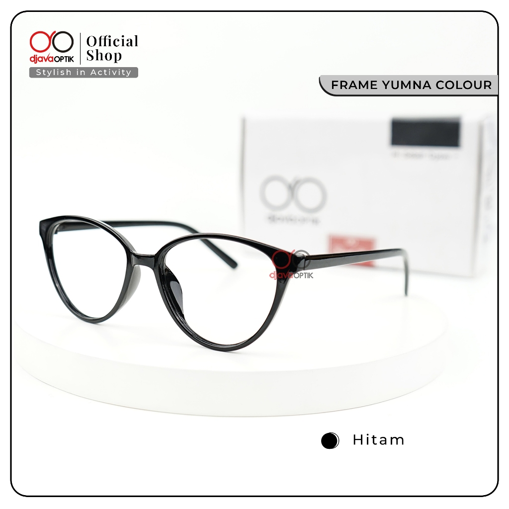 Jual DJAVA OPTIK - Frame Yumna - Kacamata Minus Photocromic Wanita Cat Eye Plastik Best Seller ...