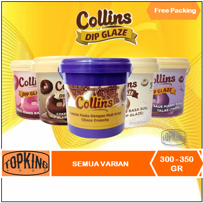 Jual Collins Dip Glaze 300gr - 350gr Original Pack Semua Varian Rasa ...