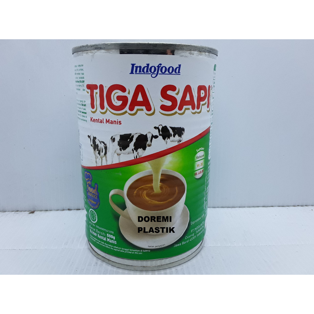 Jual Tiga Sapi Kental Manis putih 490gr / Susu Kental Manis Tiga Sapi ...