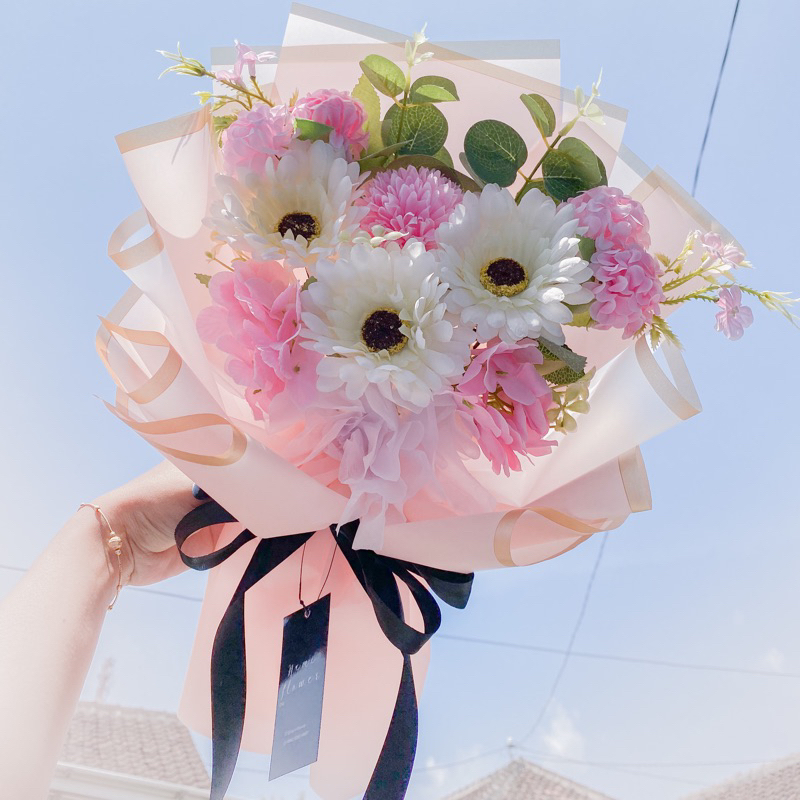 Jual BY.NDA[AG1] Buket Bunga Artificial Gerbera Buket Bunga Palsu ...