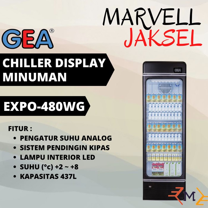 Jual SHOWCASE GEA EXPO 480WG LEMARI PENDINGIN MINUMAN 1 PINTU ORIGINAL ...