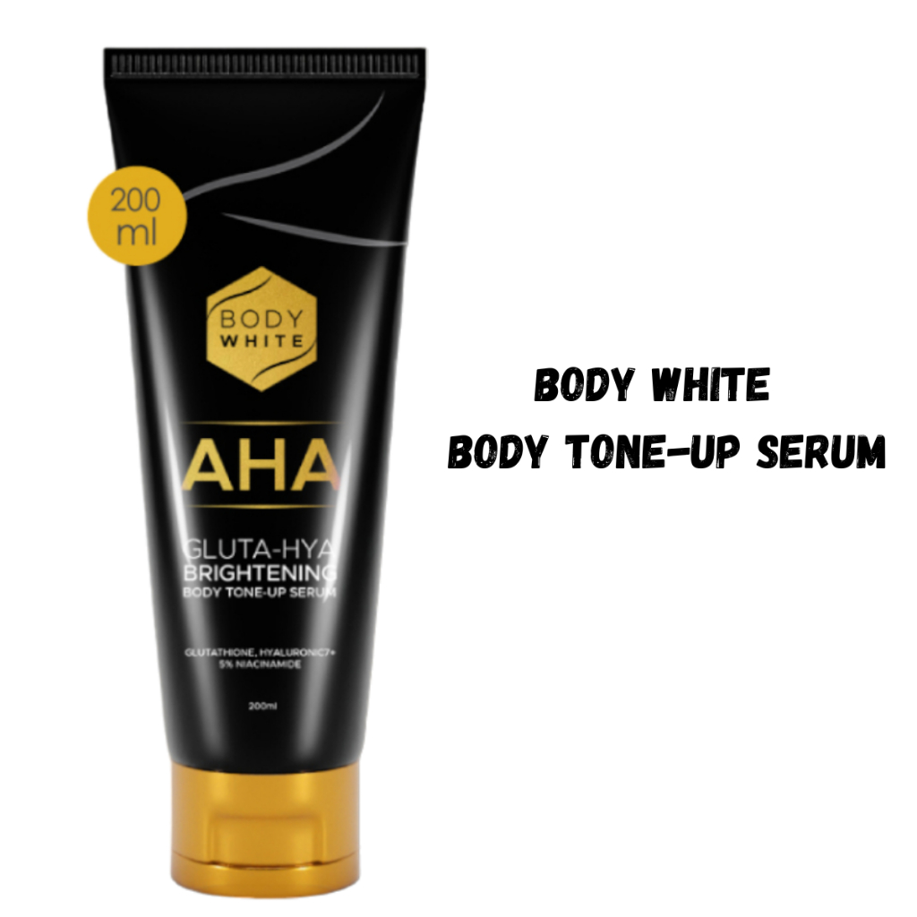 Jual Body White Aha Gluta-Hya Brightening Body Tone-Up Serum 200ml ...