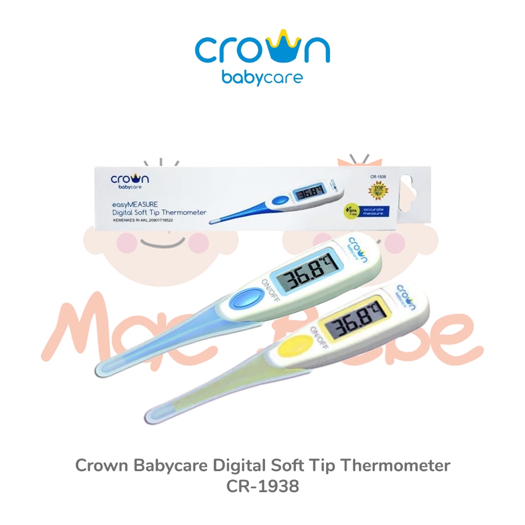 Jual Crown Babycare Digital Soft Tip Thermometer Pengukur Suhu Tubuh CR-1938 | Shopee Indonesia