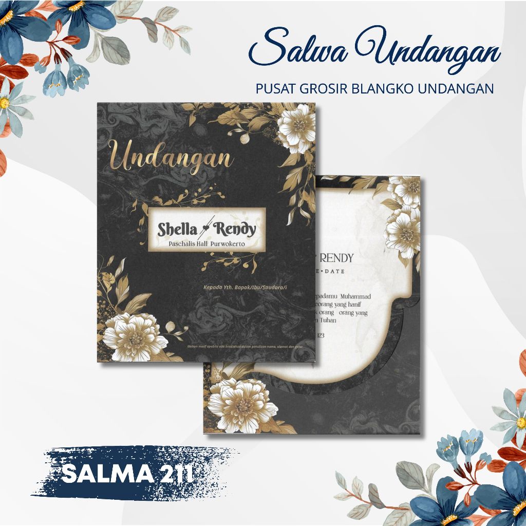 Jual Blangko Undangan Salma 211 Harga Murah FREE File Setting | Shopee Indonesia