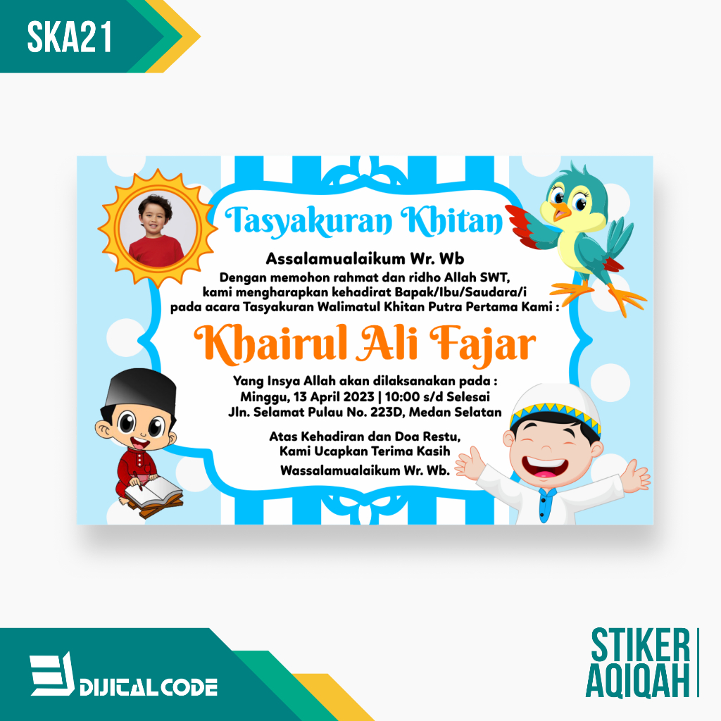 Jual SKA21 Stiker Label Syukuran Aqiqah Kelahiran Anak | Shopee Indonesia