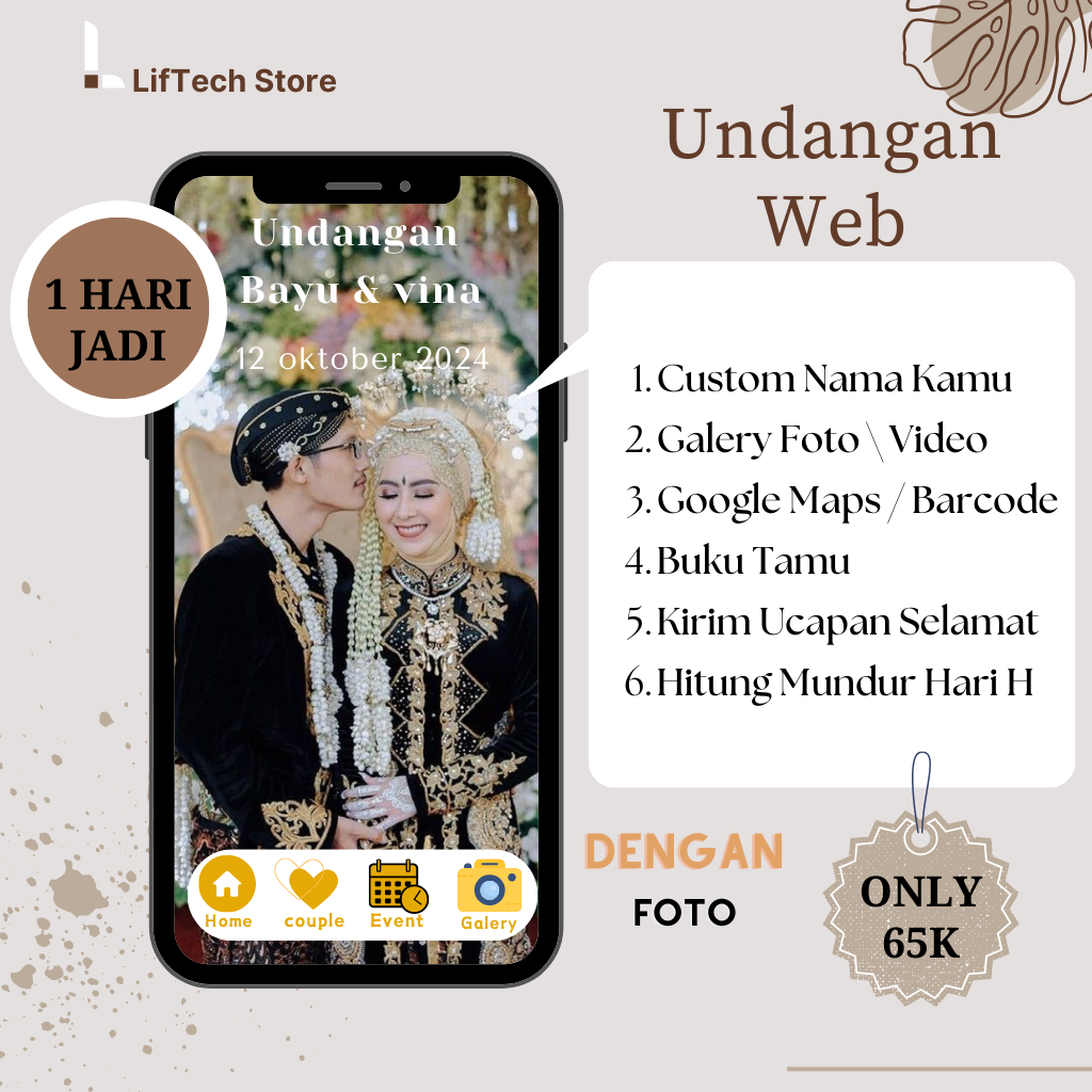Jual Undangan Digital | Pernikahan Custom | Digital Undangan | Web ...