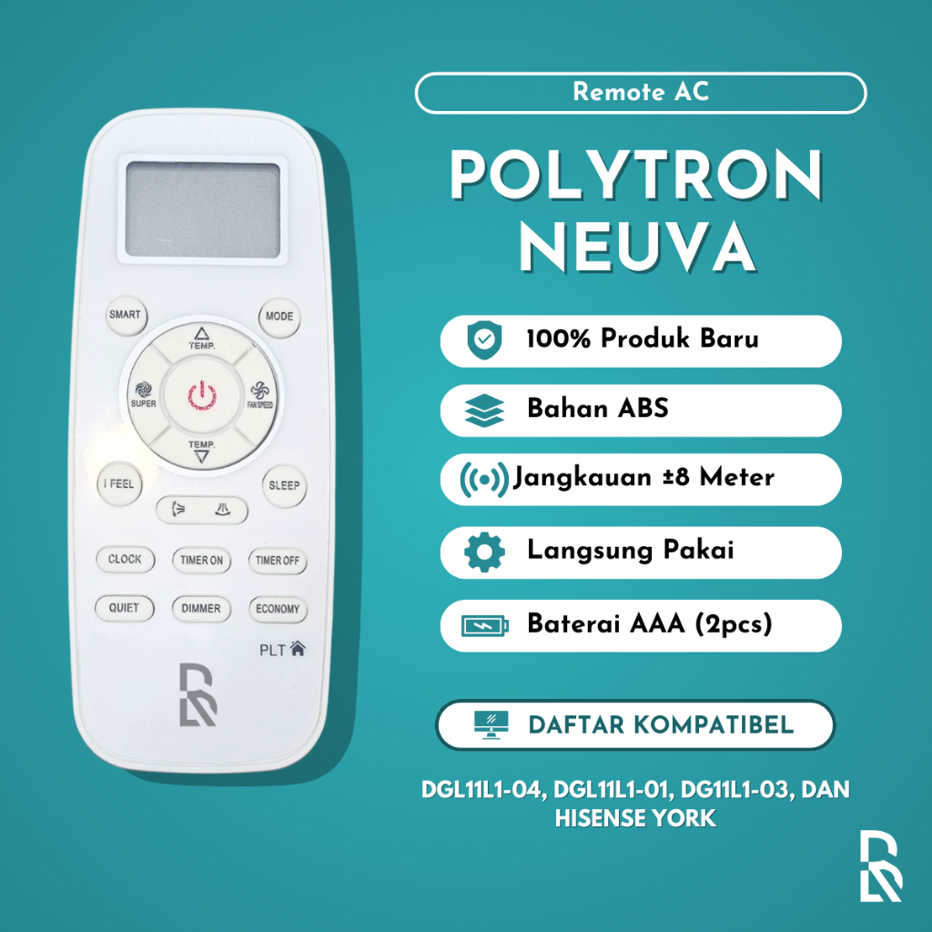 Jual Remote Remot AC Polytron Neuva Hisense York | Shopee Indonesia