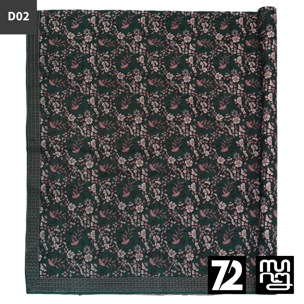 Jual KAIN BATIK PREMIUM Dobby Motif Burung Kembang Warna Hijau Ijo ...