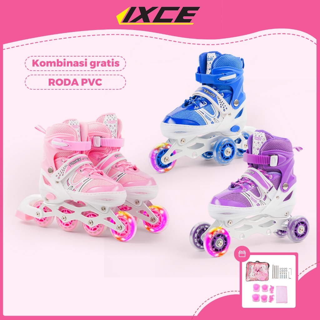 Jual IXCE Sepatu Roda Anak Dan Dewasa/Bajaj Mode Mobil Roda 4 Sepatu ...