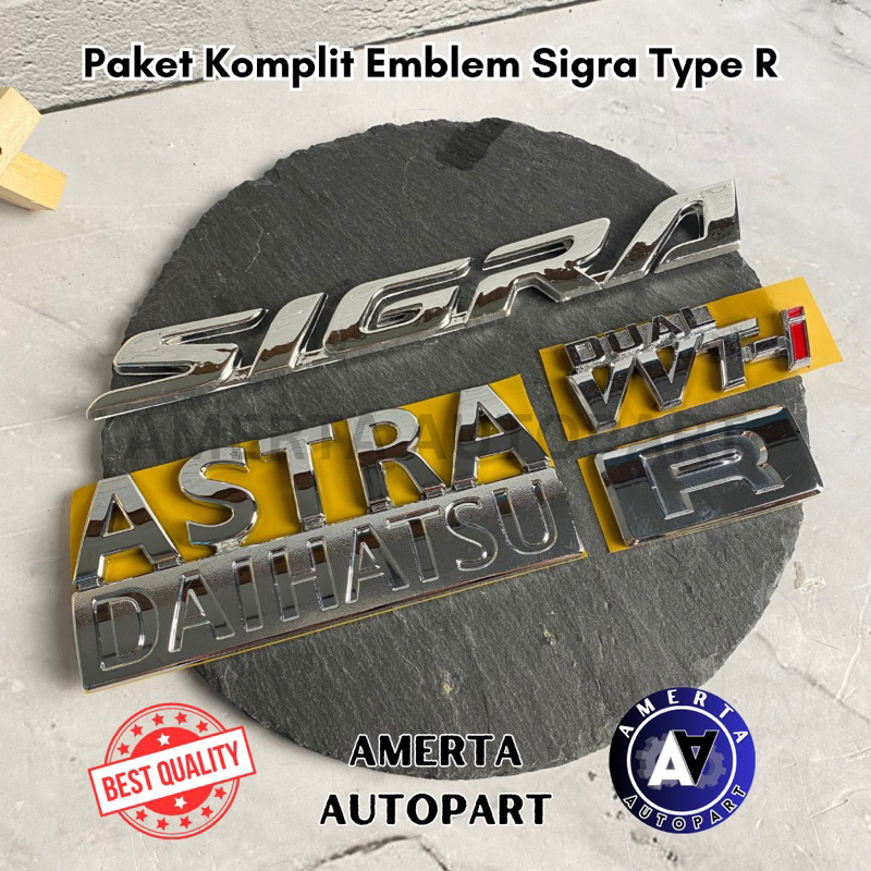 Jual Paket Emblem Komplit Bagasi Sigra Tipe R ORI | Shopee Indonesia