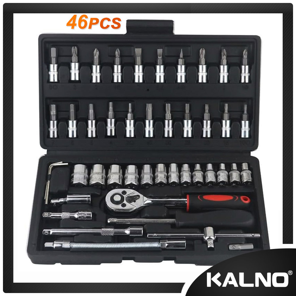 Jual Kalno Kunci Sok Set 46 pcs Socket Wrench / Kunci L Set Lengkap ...