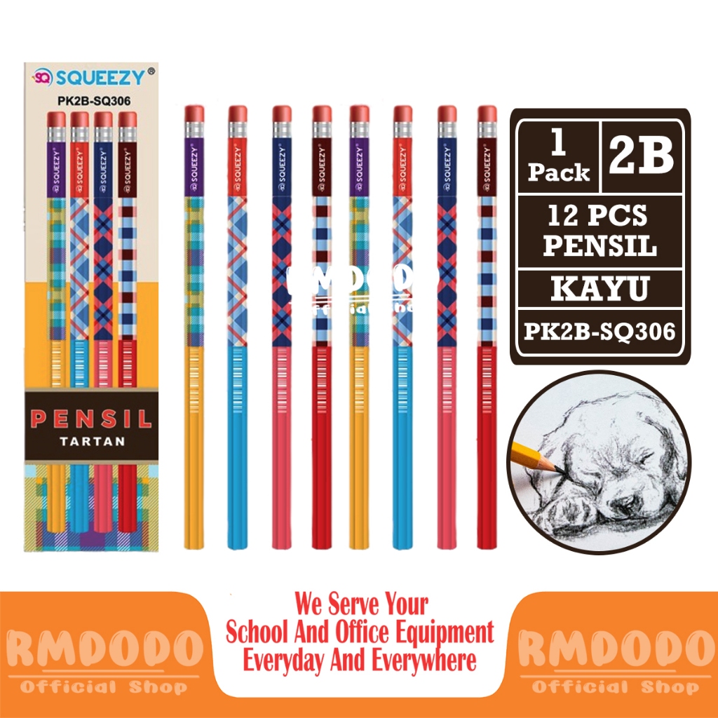 Jual Rmdodo - Pensil 2B [1 Pack - 12 Pcs Pensil] / Pencil Squeezy ...