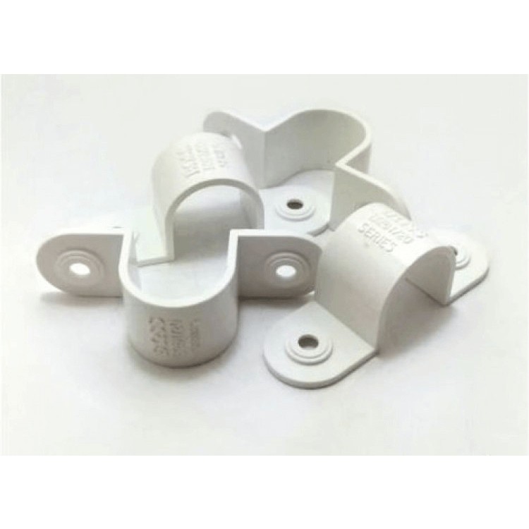 Jual Klem Pipa Conduit 20mm Putih 100 Pcs / Klem Pipa Boss | Shopee ...