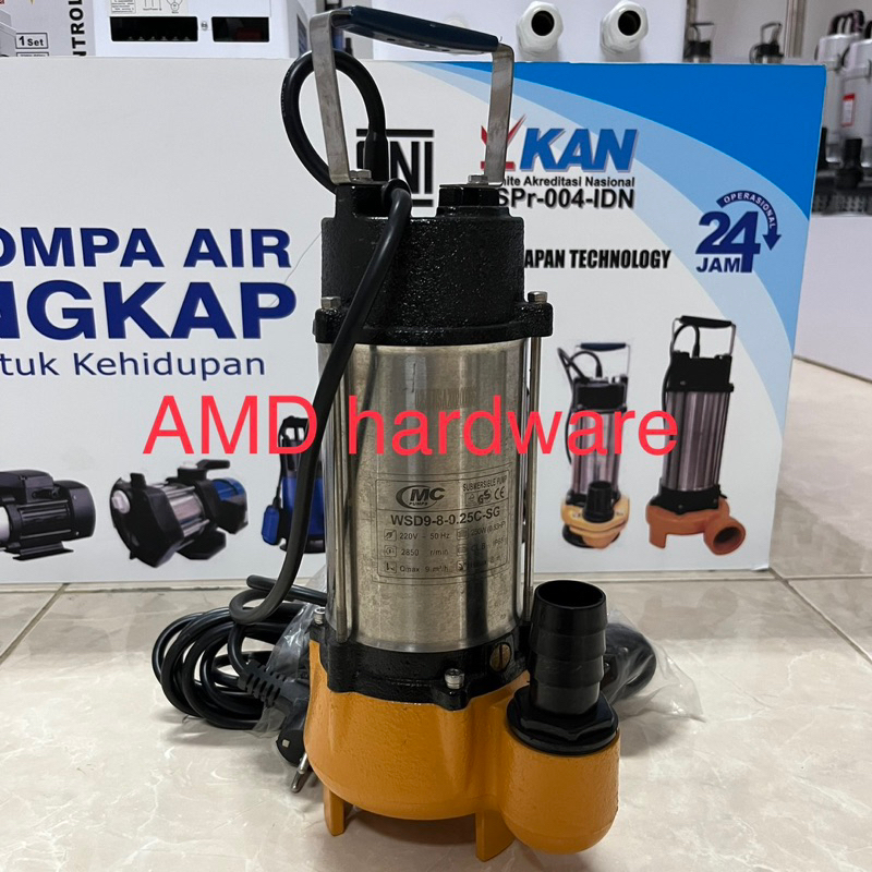 Jual Pompa Celup Stainless HEAVY DUTY 180W-250W 1/4HP 1/3HP 1 1/4"inch ...